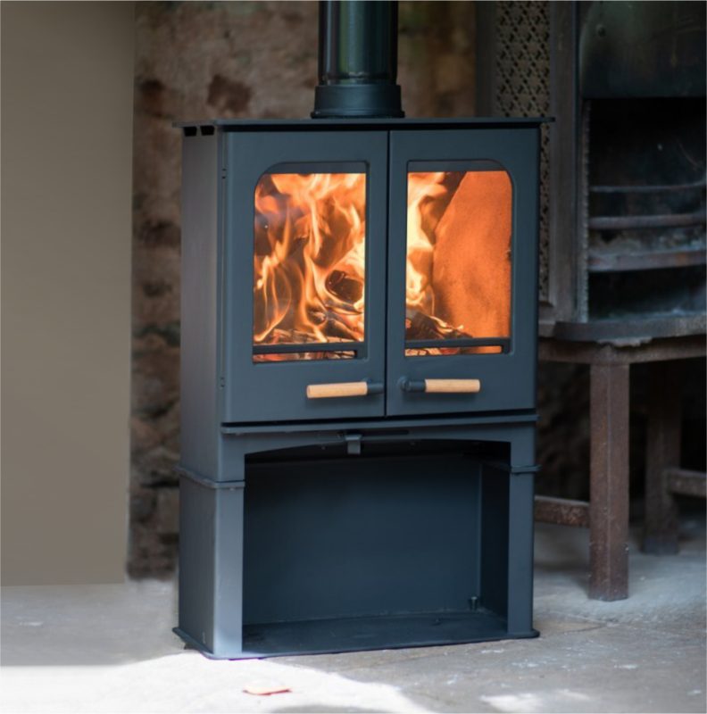 Northern Flame Panoramic Twin Door With Stand 7kw Fireplace